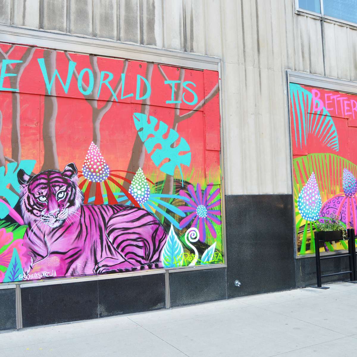 Boarded up businesses transformed with murals: a project by Missy ...